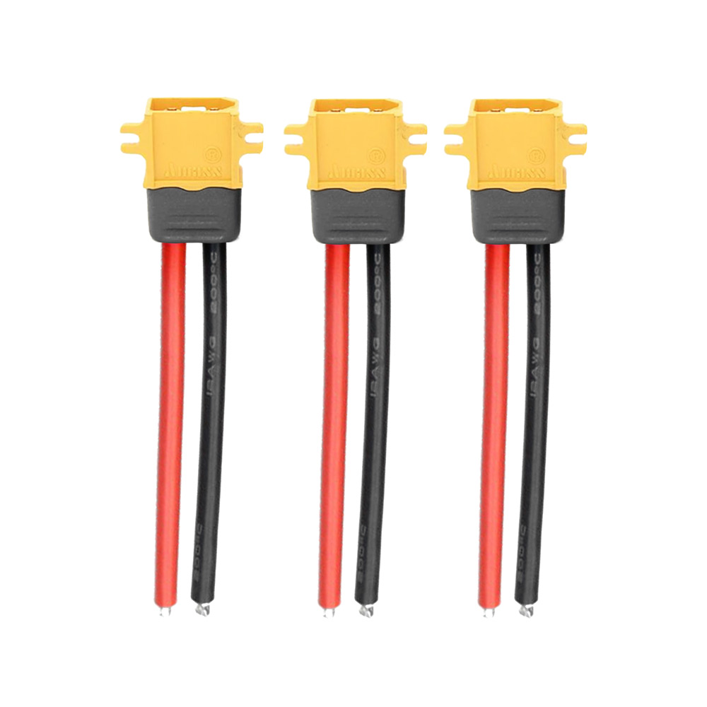 Amass XT60-L LiPo Locking Connector Pigtail w/ Lock Protective Sleeve ...